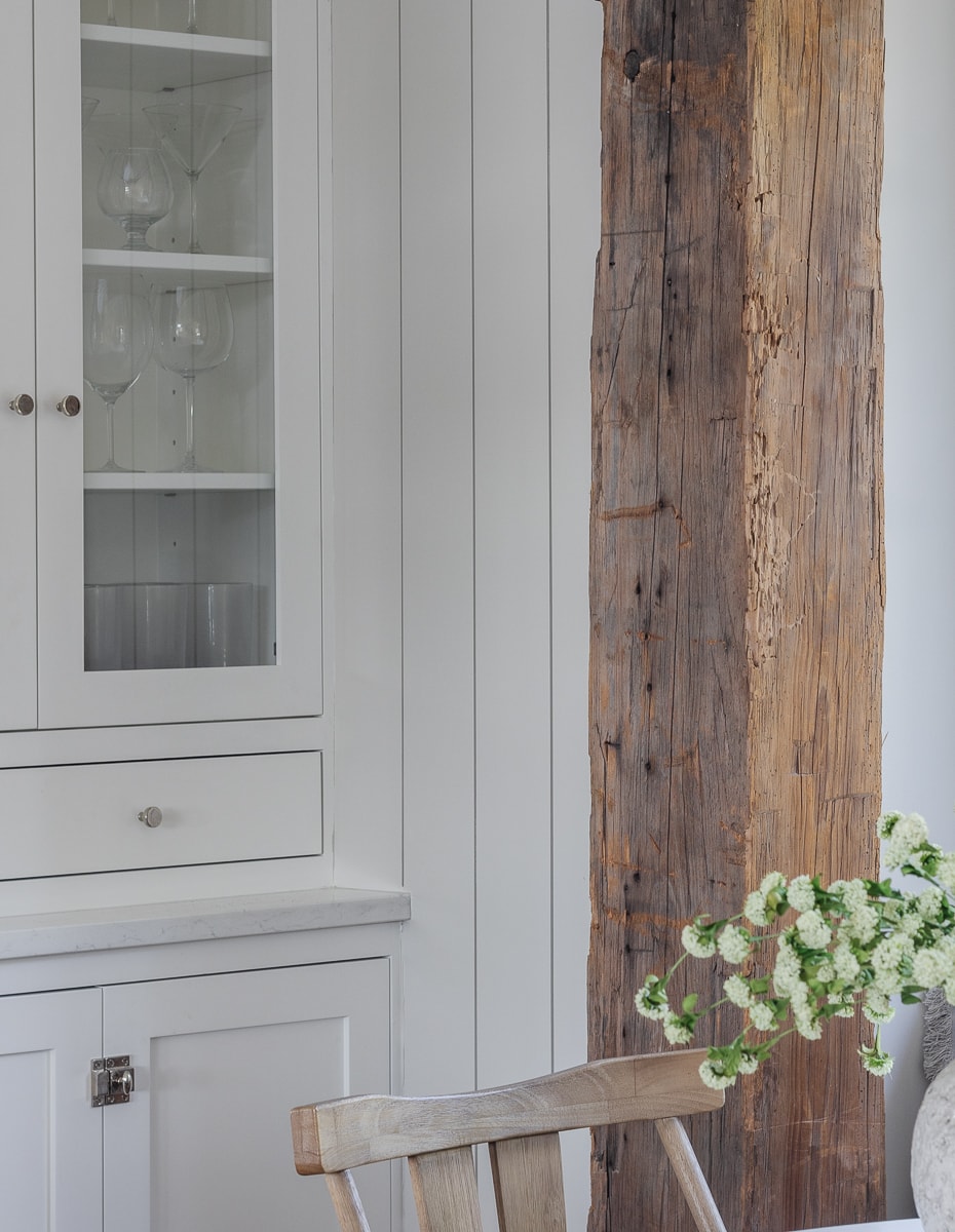 Rustic Beam Breakfast Nook - The Lilypad Cottage